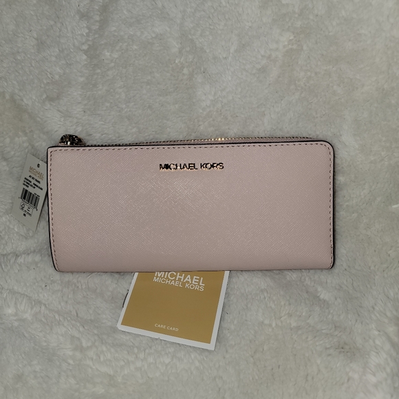 Michael Kors | Bags | Nwt New Mk Michael Kors Wallet Blush Large Leather | Poshmark